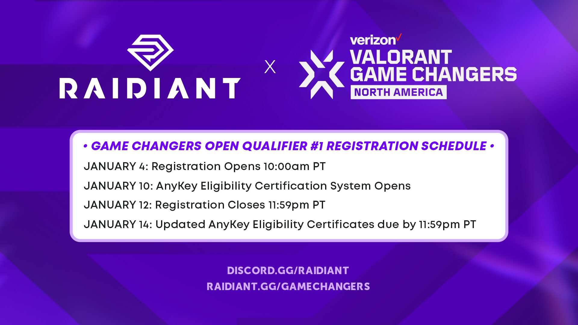 VCT Game Changers North America Registration Opens - Raidiant